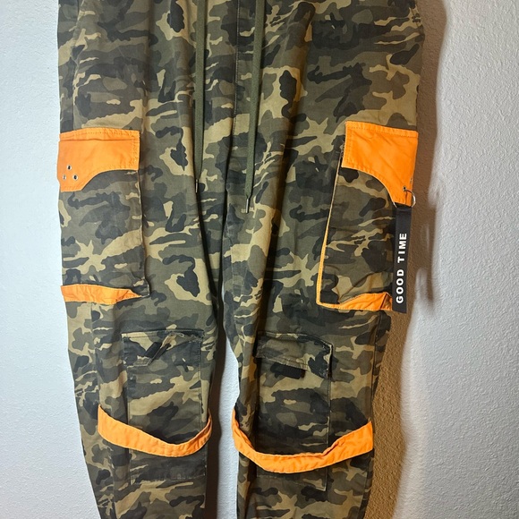 Pants & Jumpsuits | Camouflage Cargo Pants With Orange Accents | Poshmark
